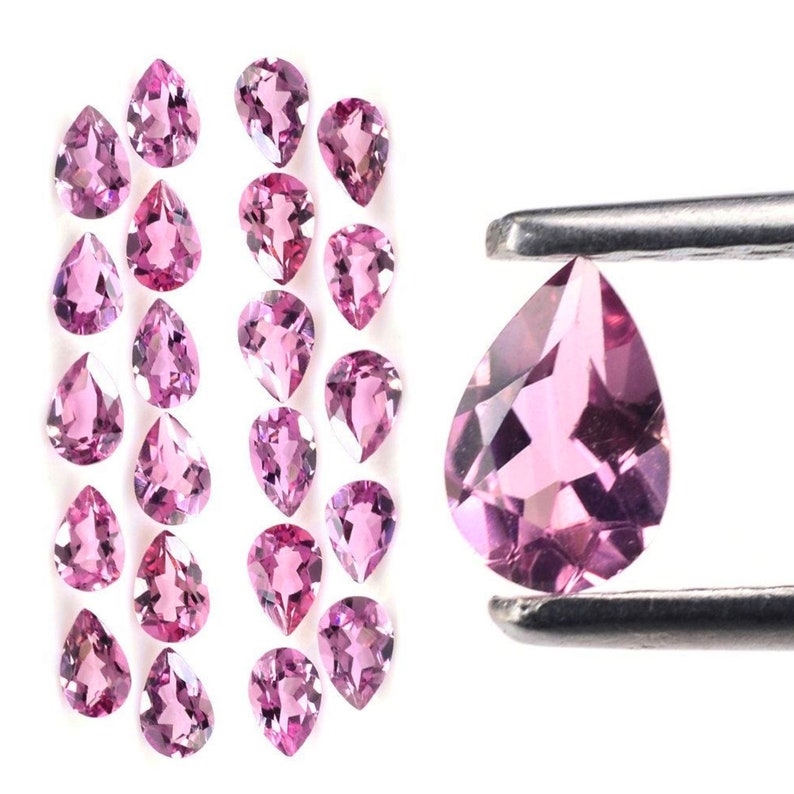 loose pink sapphire pear natural pink sapphire pear 4X3 TO 6X4mm pink ...